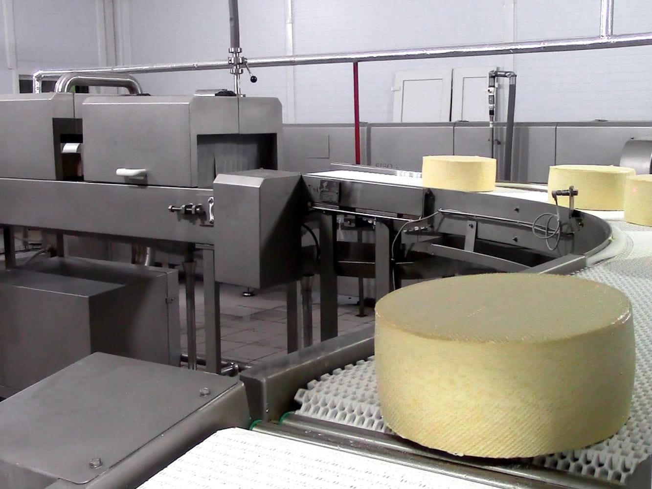 Cheese food washing tunnel - FIBOSA - brush / spraying