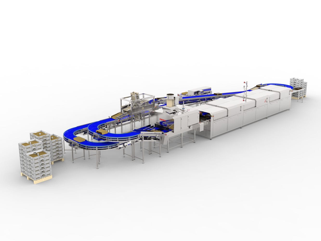Cheese coating line - FIBOSA - automatic / surface / for the food industry