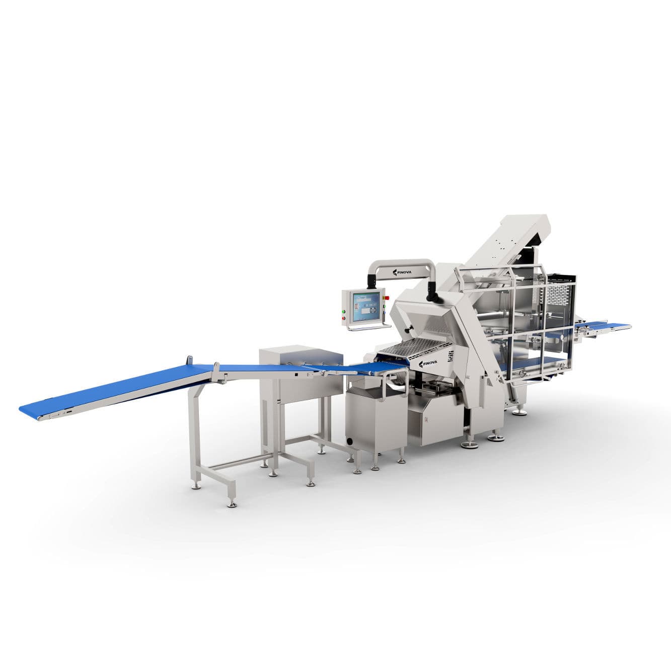 Automatic cheese slicing machine - FIBOSA - horizontal / with conveyor