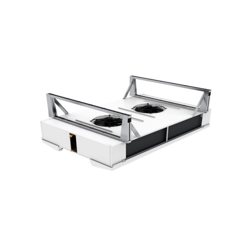 Dual-flow unit cooler - THERMOKEY - air / ammonia