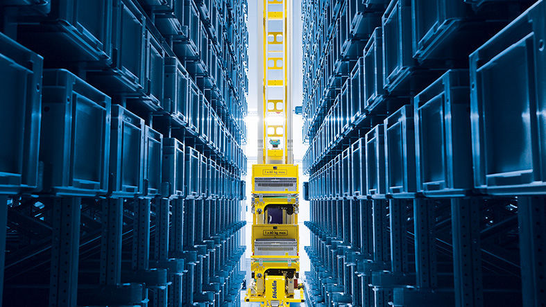 Horizontal automatic storage system - Stöcklin - compact / modular