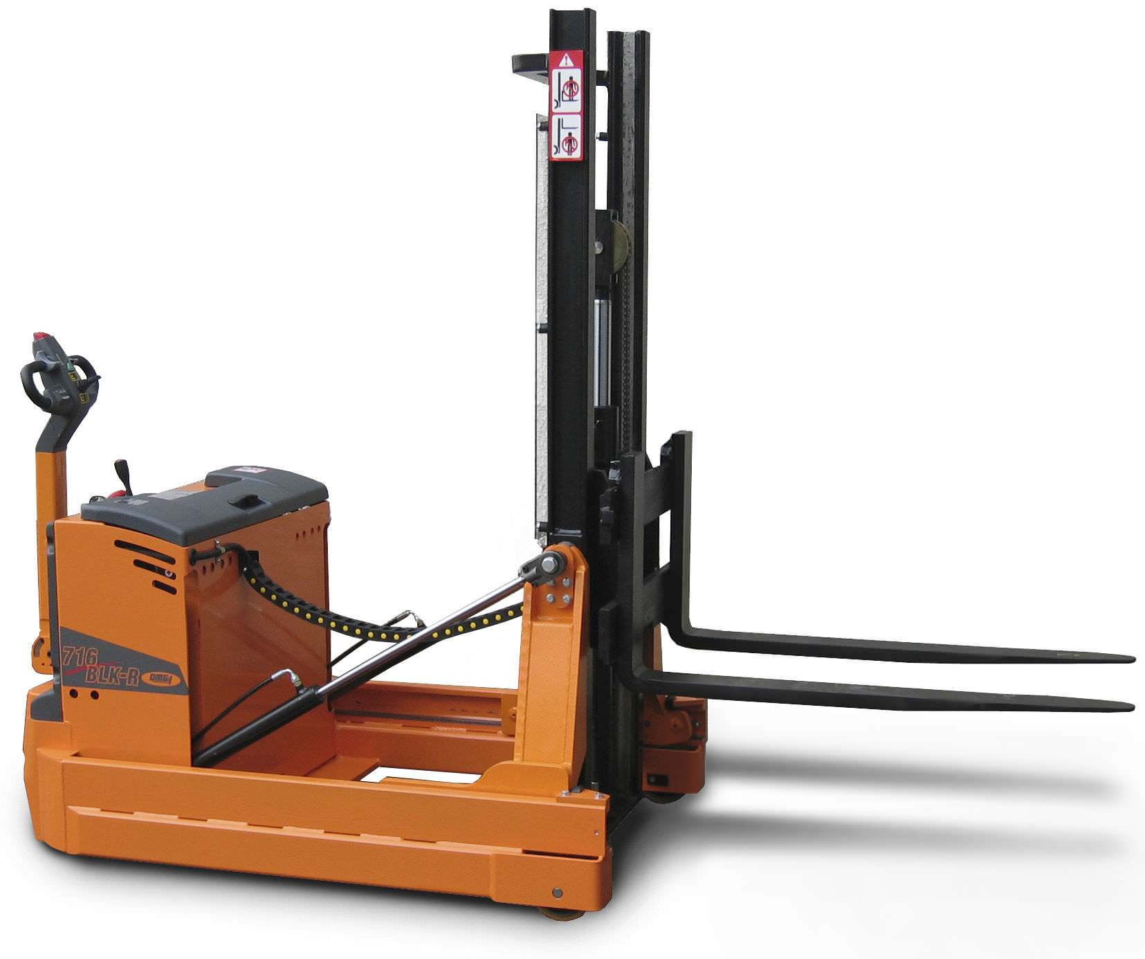 Electric stacker truck - 716 BLK-R - OMG S.p.A. - walk-behind ...