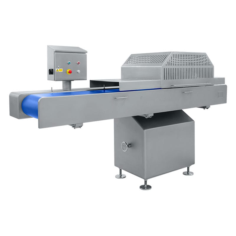 Meat dicer - GD 500 - FAM nv - for fish / stainless steel / with feed belt