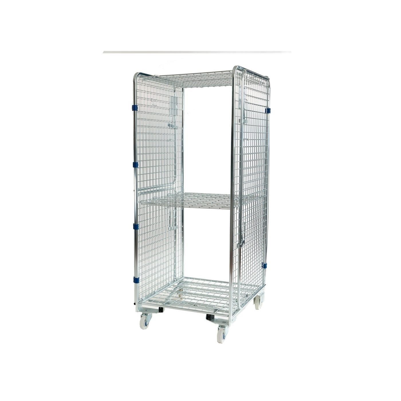 Nestable roll cage container - Compactainer® - K. Hartwall Ltd - shelf ...