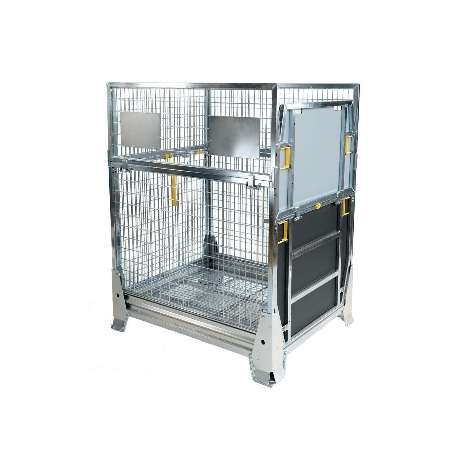 Foldable pallet box - K. Hartwall Ltd - wire mesh / storage / handling