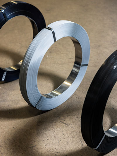 Steel strapping tape - APEX - STRAPEX - galvanised steel / painted steel