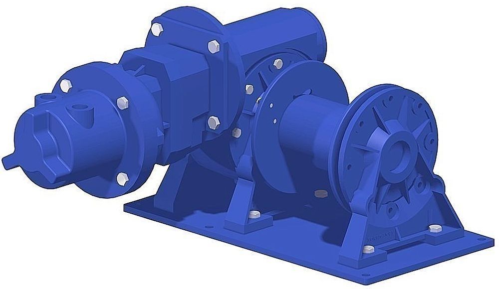 Pneumatic winch - LV series - EMCÉ - wire rope / lifting / worm gear