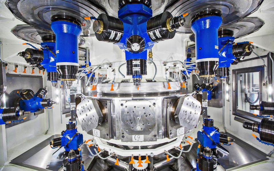 Rotary transfer machine - TFL 400 - Riello Macchine Transfer - CNC / 12 ...