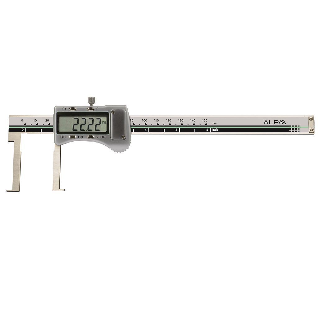 Digital caliper - AA089 - Alpa Metrology - stainless steel / groove gauge
