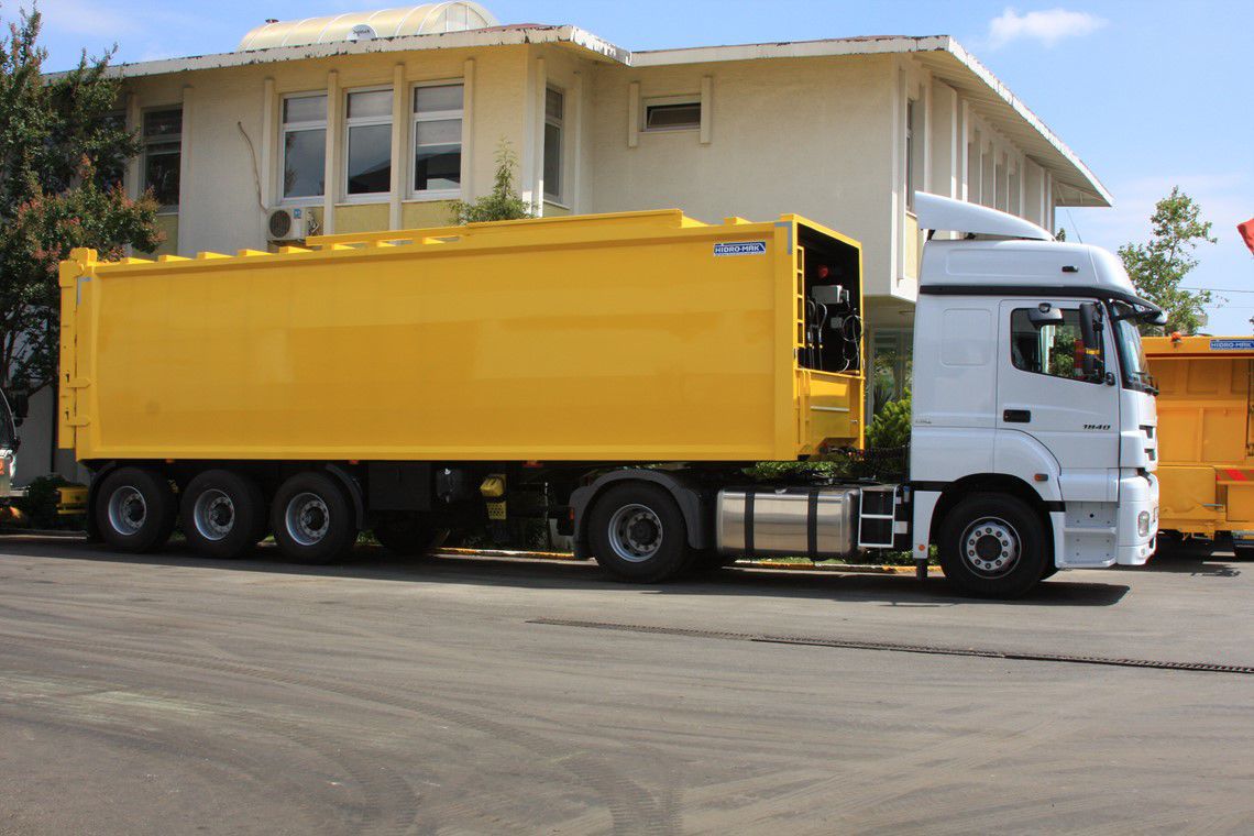 Container semi-trailer - HidroMak - for waste / 3-axle / towed
