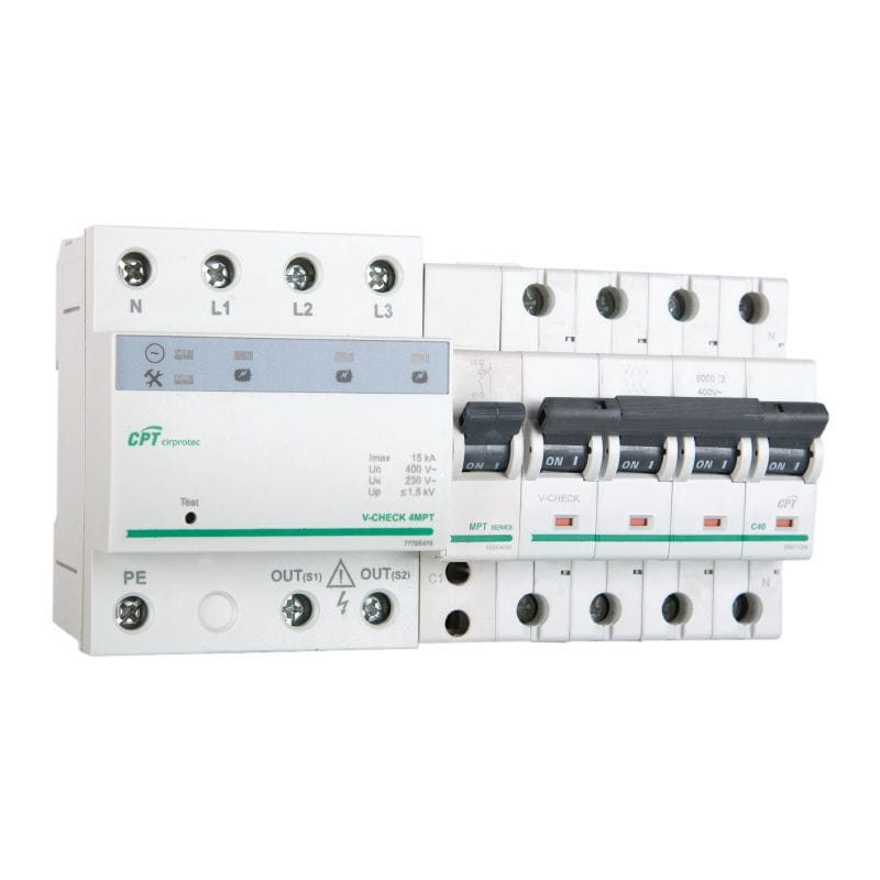 Type 2 surge protector - V-CHECK 4MPT-63 - Cirprotec - class II / for ...
