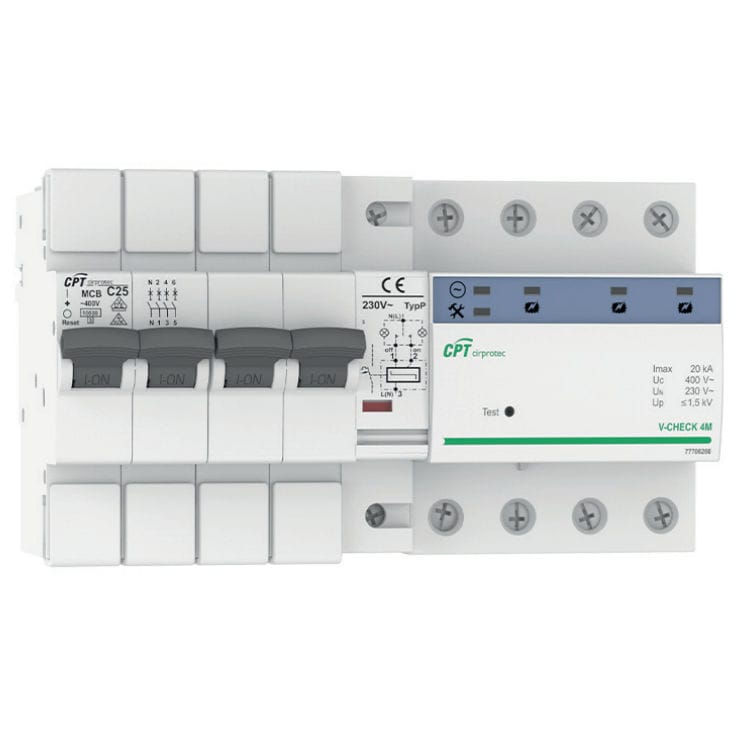 Type 2 surge protector - V-CHECK 4MR-40 - Cirprotec - class II / for ...
