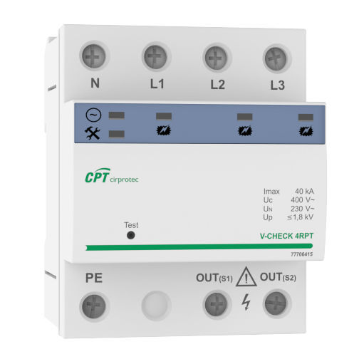 Type 2 surge protector - V-CHECK 4RPT - Cirprotec - class II / anti ...