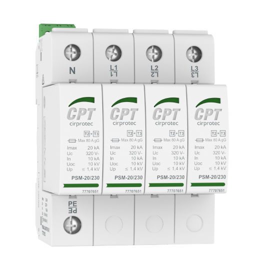 Type 2 surge protector - PSM4-20/230 TNS - Cirprotec - type 3 / class ...