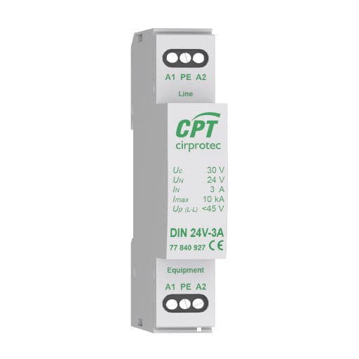 Type 3 surge protector - DIN 12V-3A - Cirprotec - class III / for ...