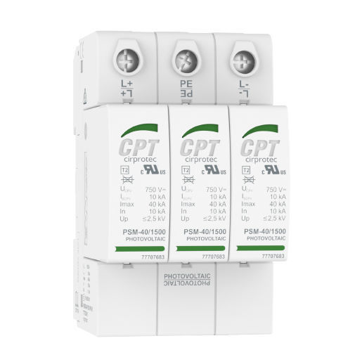 Type 2 surge protector - PSM3-40/1000 PV - Cirprotec - class II / for ...
