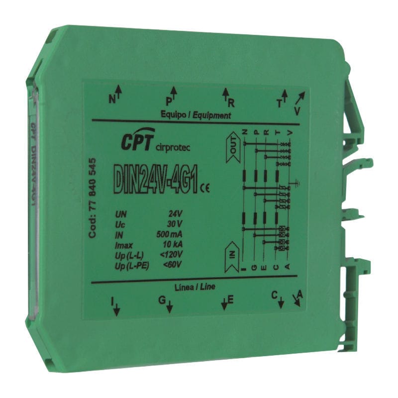 Measurement and control circuit surge protector - DIN 24V-2G2 ...