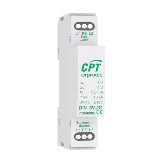 Surge protector for telecom applications - DIN 6V-2C - Cirprotec - for ...
