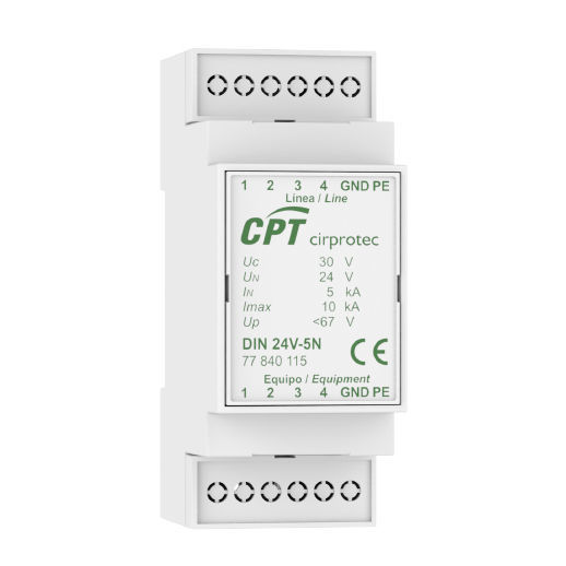 Surge protector for telecom applications - DIN 24V-5N - Cirprotec - for ...