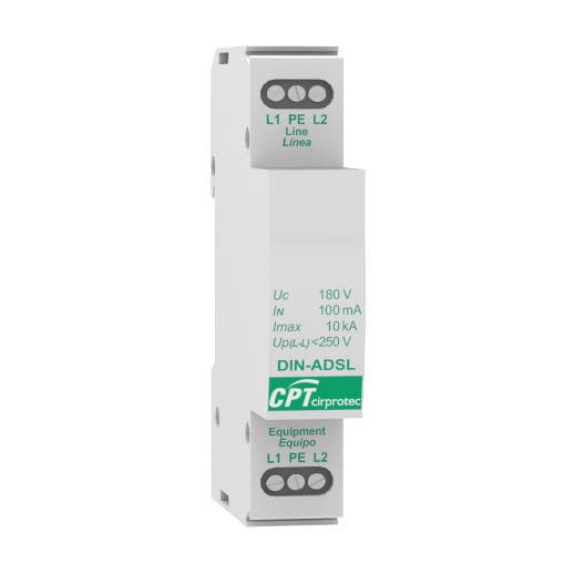 ADSL line surge protector - DIN-ADSL - Cirprotec - for telephone lines ...