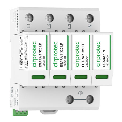 Type 2 surge protector - EGA 1 320/3+1 LF - Cirprotec - class I / class ...