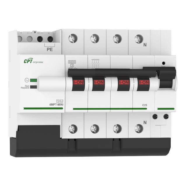 Type 2 surge protector - V-CHECK 4MPT mini - 10 - Cirprotec - class II ...