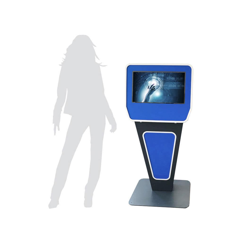 Terminal with touch screen - LETO-PC-STAND-M24P - WES Systeme Electronic GmbH - kiosk / floor ...