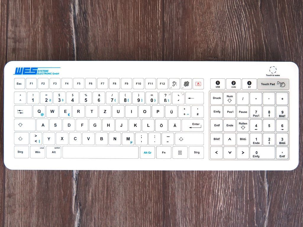 Panel-mount keyboard - GLAS-TASTATUR-WH-TPW-NP - WES Systeme Electronic ...