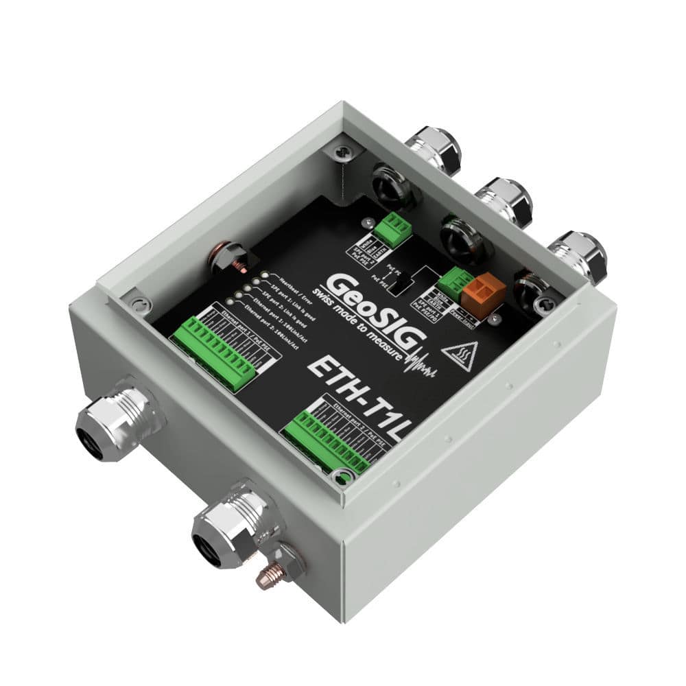 Managed Ethernet switch module - ETH-T1L - GeoSIG Ltd - 2 port / housed ...