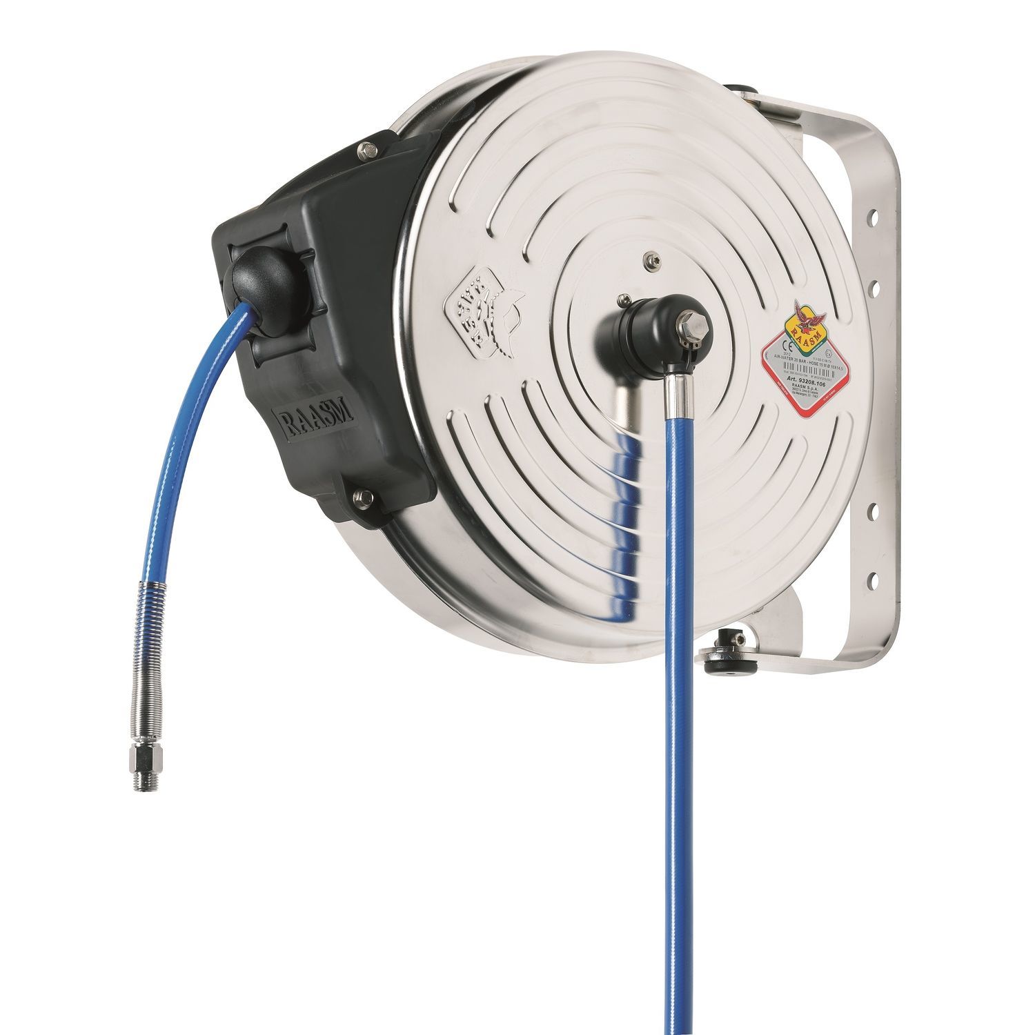 Hose reel - 92708.101 - RAASM SpA - self-retracting / for water / for air