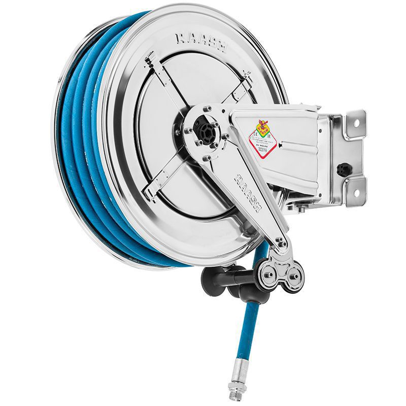 Hose reel - 8423.302 - RAASM SpA - self-retracting / for hot water ...