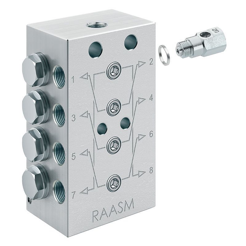 Lubricant progressive feeder - 31415001 - RAASM SpA - modular / for centralized lubrication systems