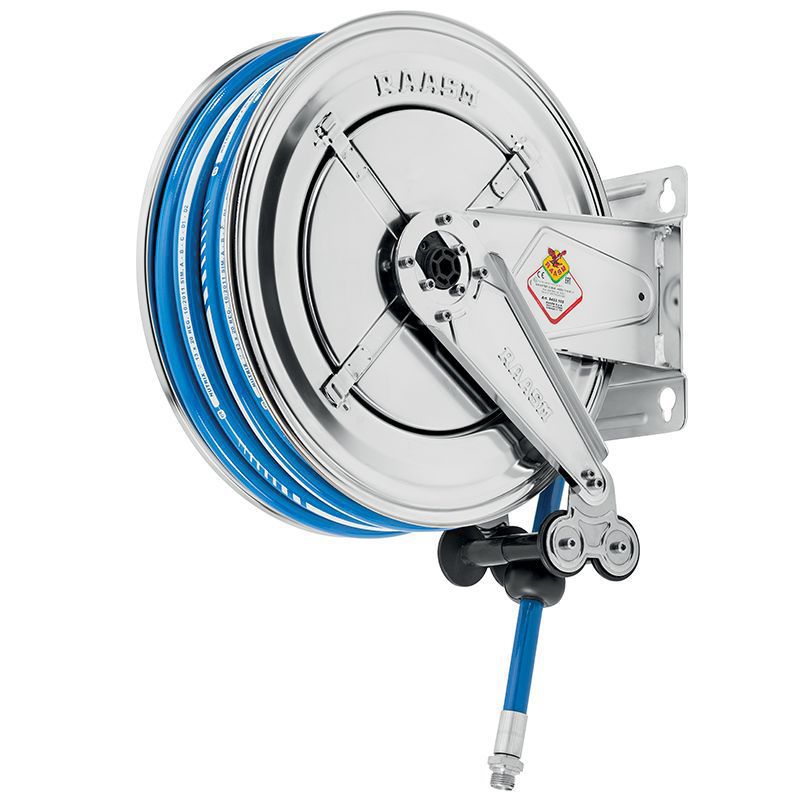 Hose reel - 8433.301 - RAASM SpA - self-retracting / for hot water ...