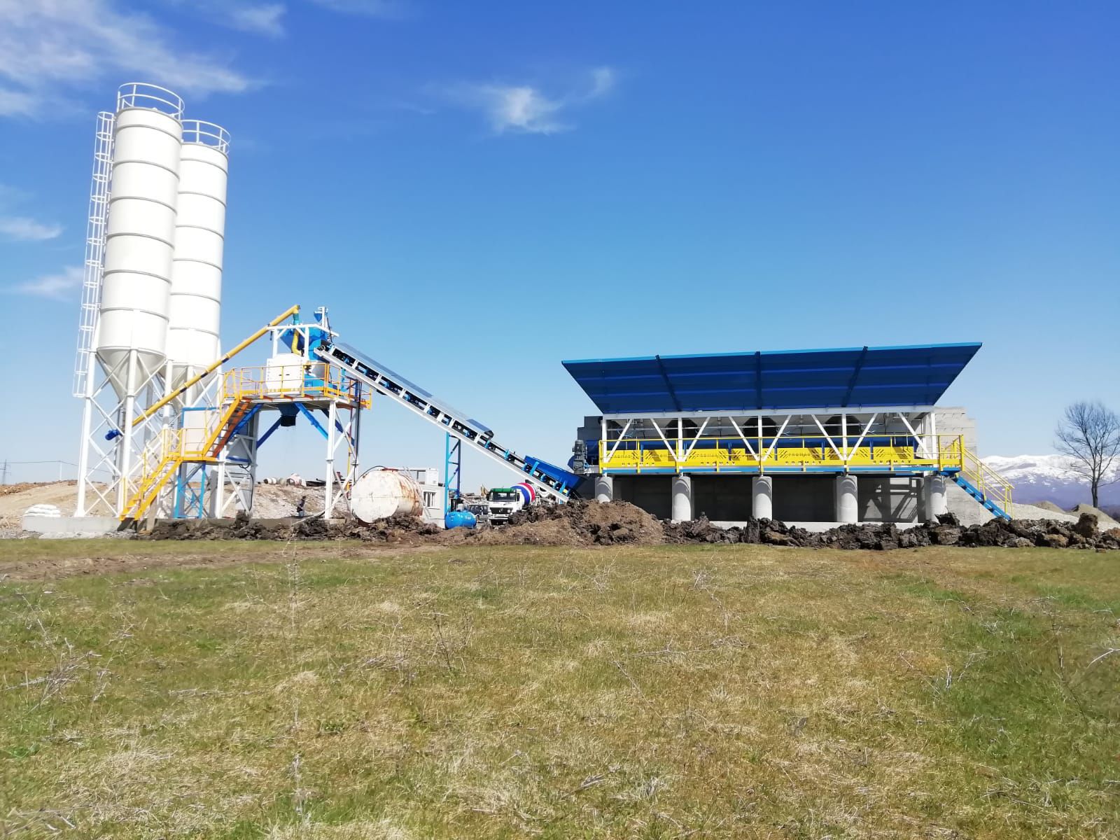 Compact concrete batching plant - C60-SNG LINE - PROMAX - stationary