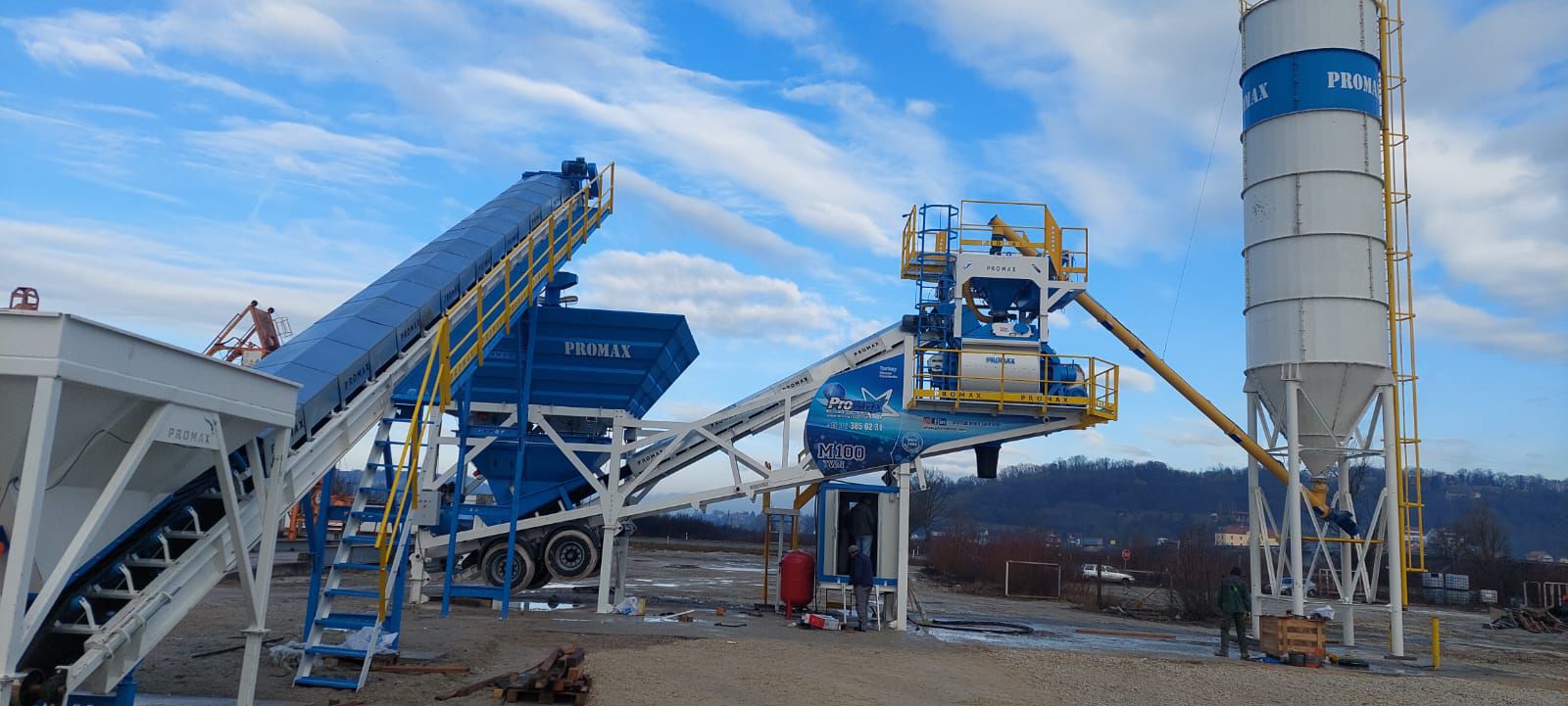 Mobile concrete batching plant - M100 TWN - PROMAX