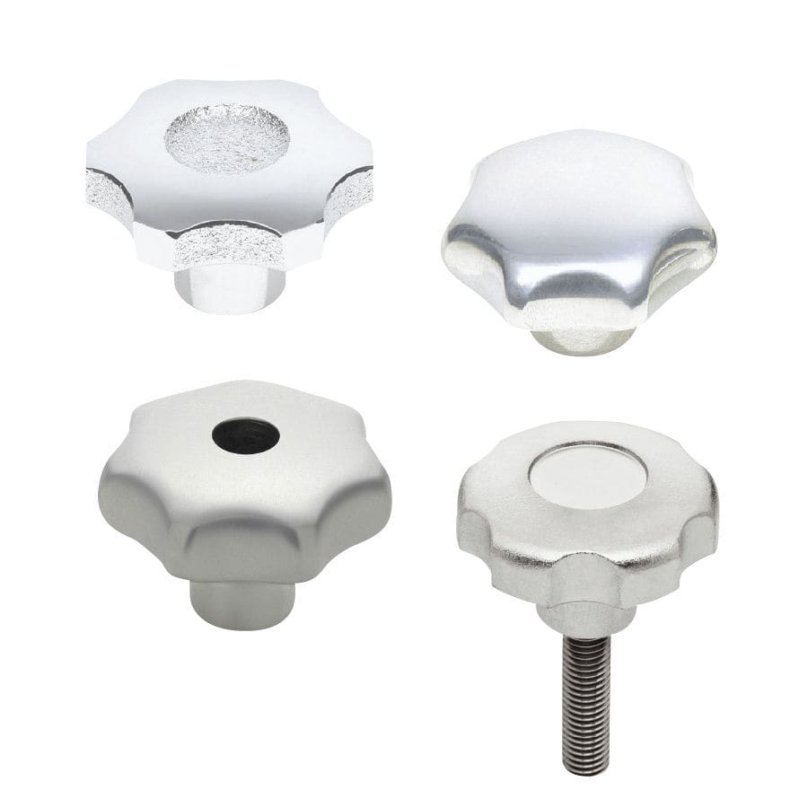 Non-threaded knob - HK series - Imao Corporation - lobe / cast iron / iron