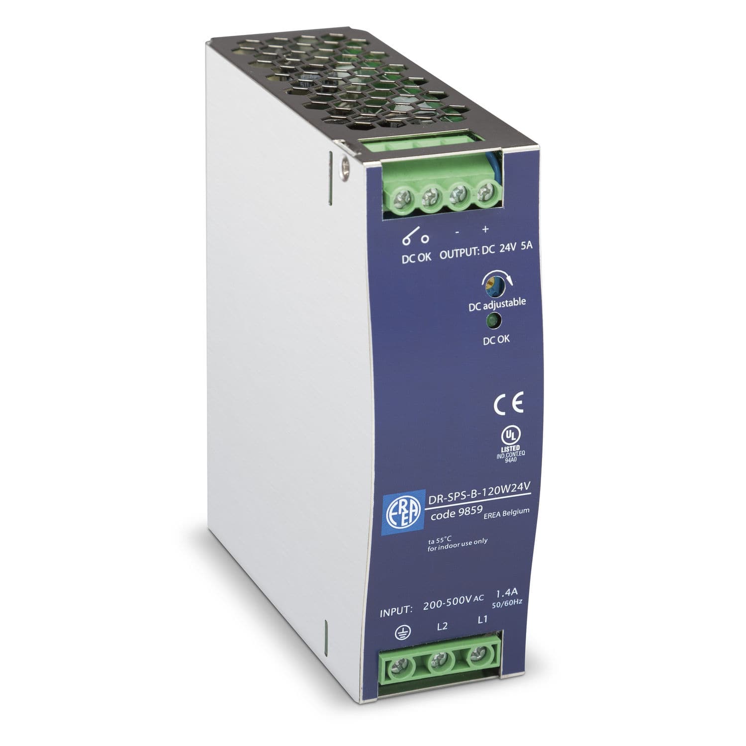 Electrical power supply transformer - DR-SPS-B-120W24V - EREA Transformers - industrial / single ...