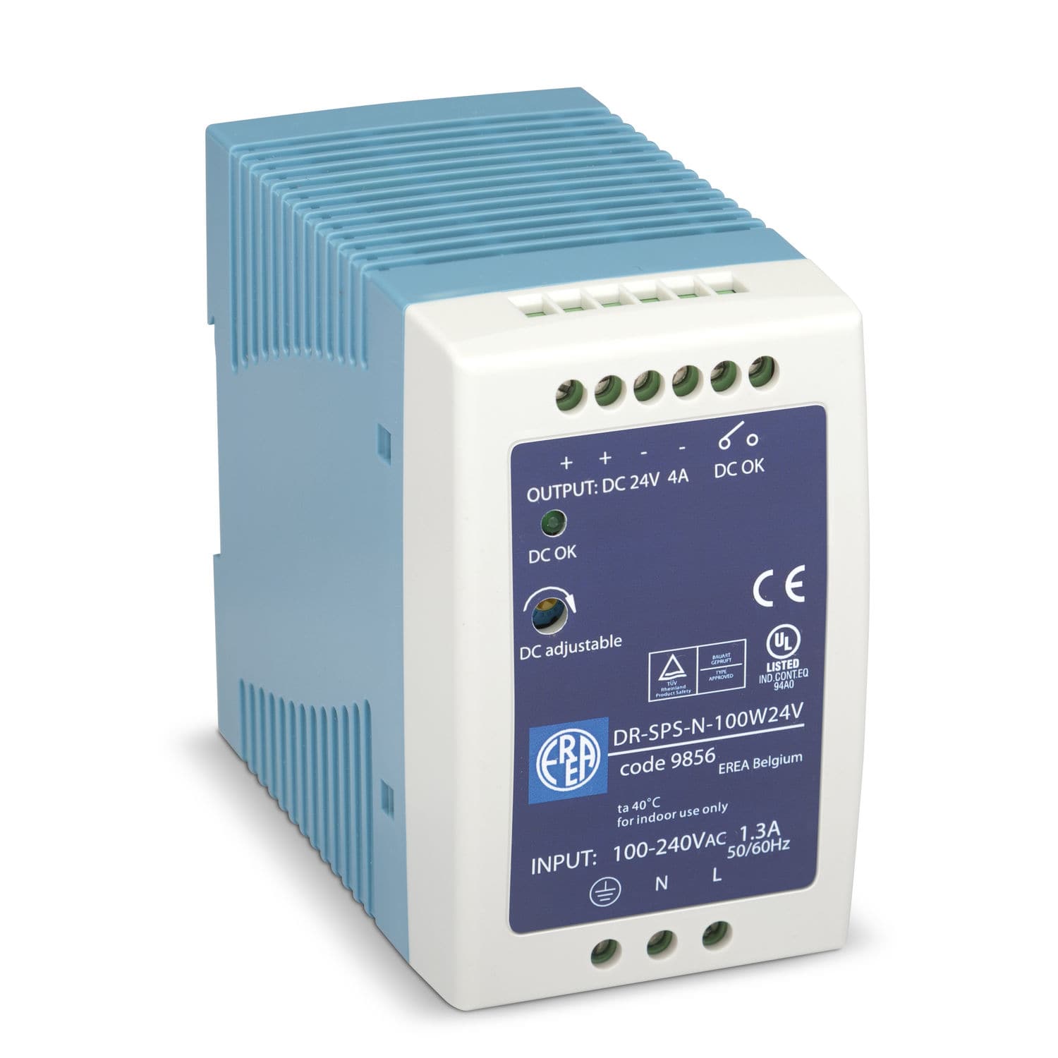 Electrical power supply transformer - DR-SPS-N-100W24V - EREA Transformers - industrial / single ...