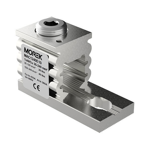 Electrical power supply connector - MAC1240E10 - MOREK - screw