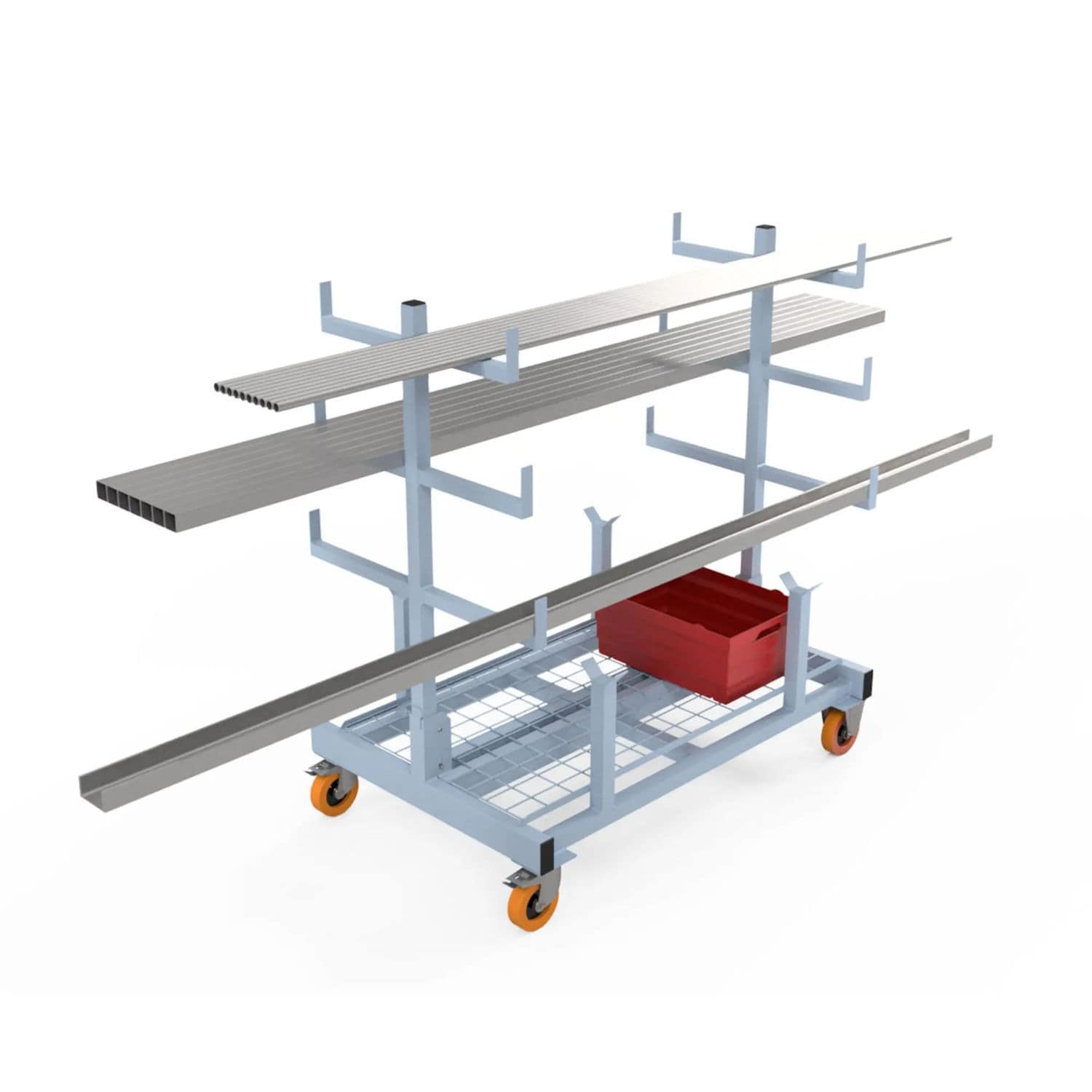 Storage trolley - Rollstore Ltd - metal / shelf / other