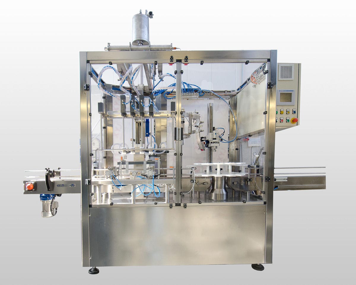 Linear filler and capper - Villani Giovanni srl - for liquids / automatic