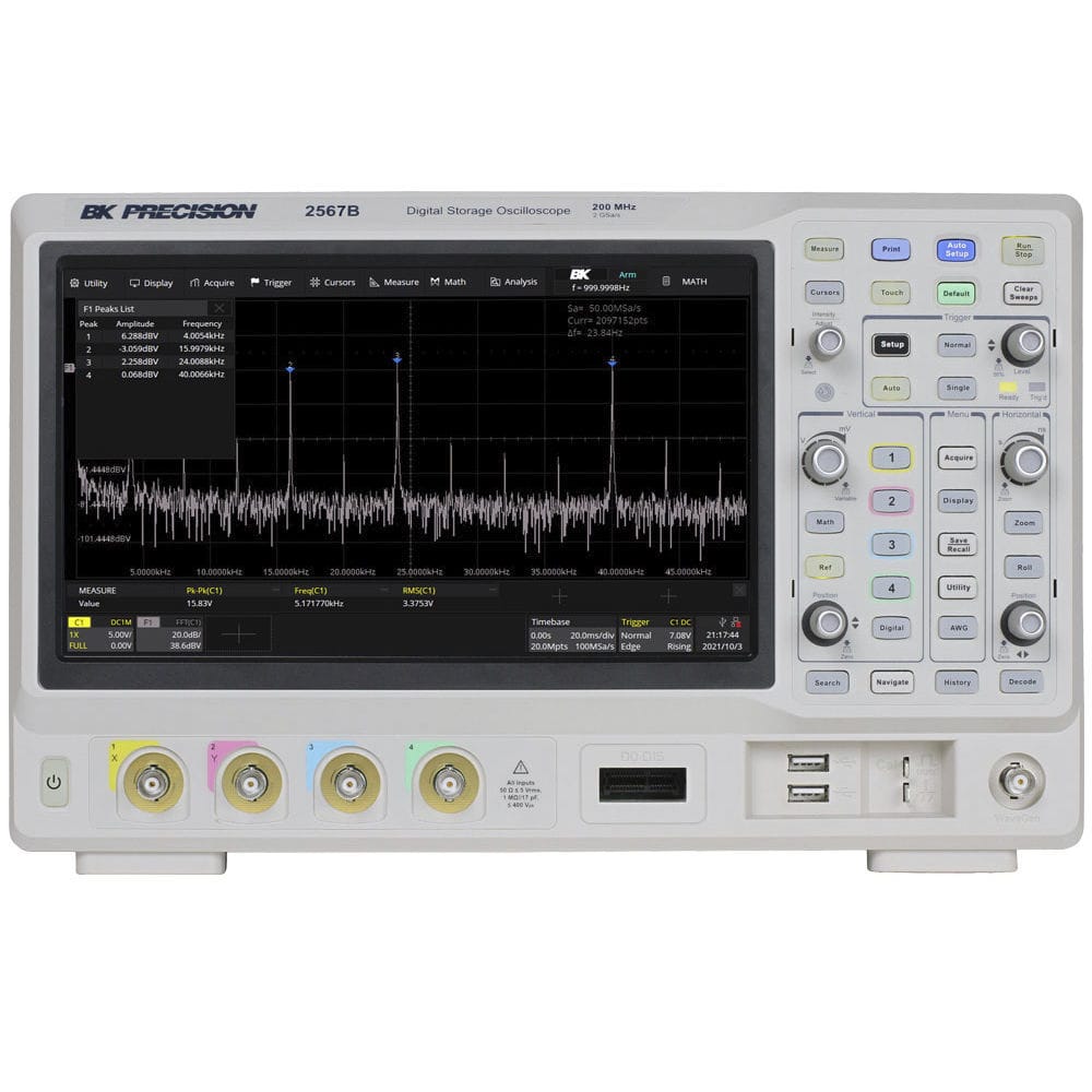 Digital oscilloscope - 2567B - B&K Precision - bench-top / 4-channel / USB