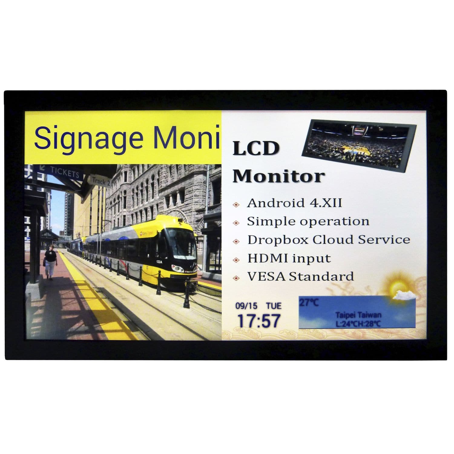 Digital signage monitor - HSINTEK Electronics Co., Ltd - LCD / full HD ...