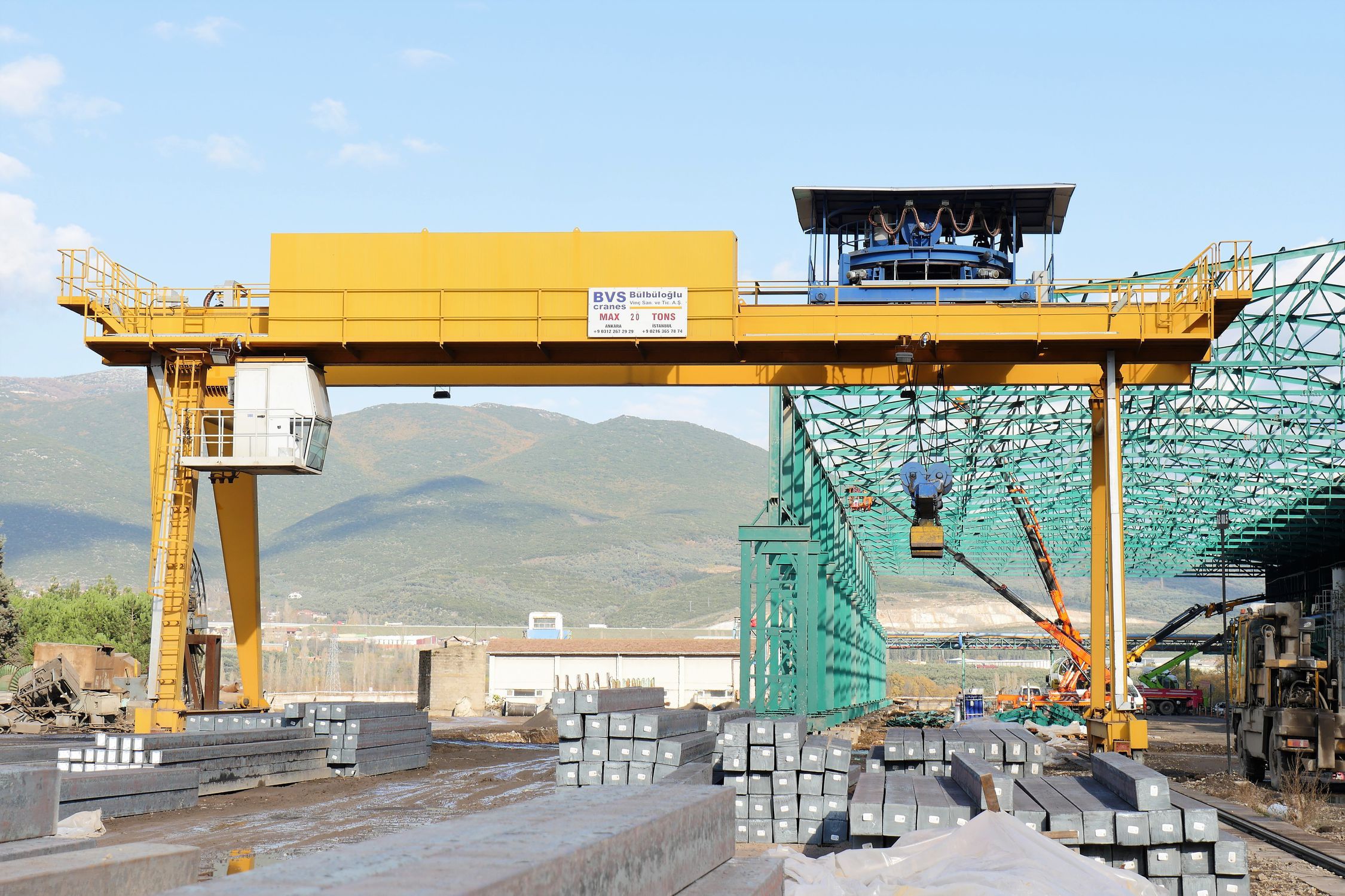 Rail-mounted gantry crane - BVS Cranes-BÜLBÜLOĞLU VİNÇ SAN. ve TİC. A.Ş ...