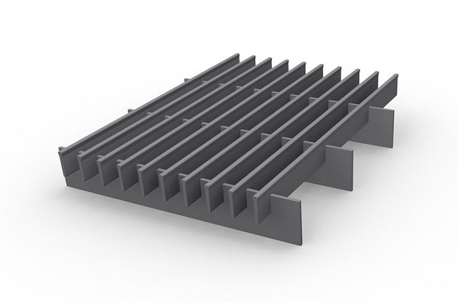 Metal grating - 30/2 - 50/3 - Meiser - finned