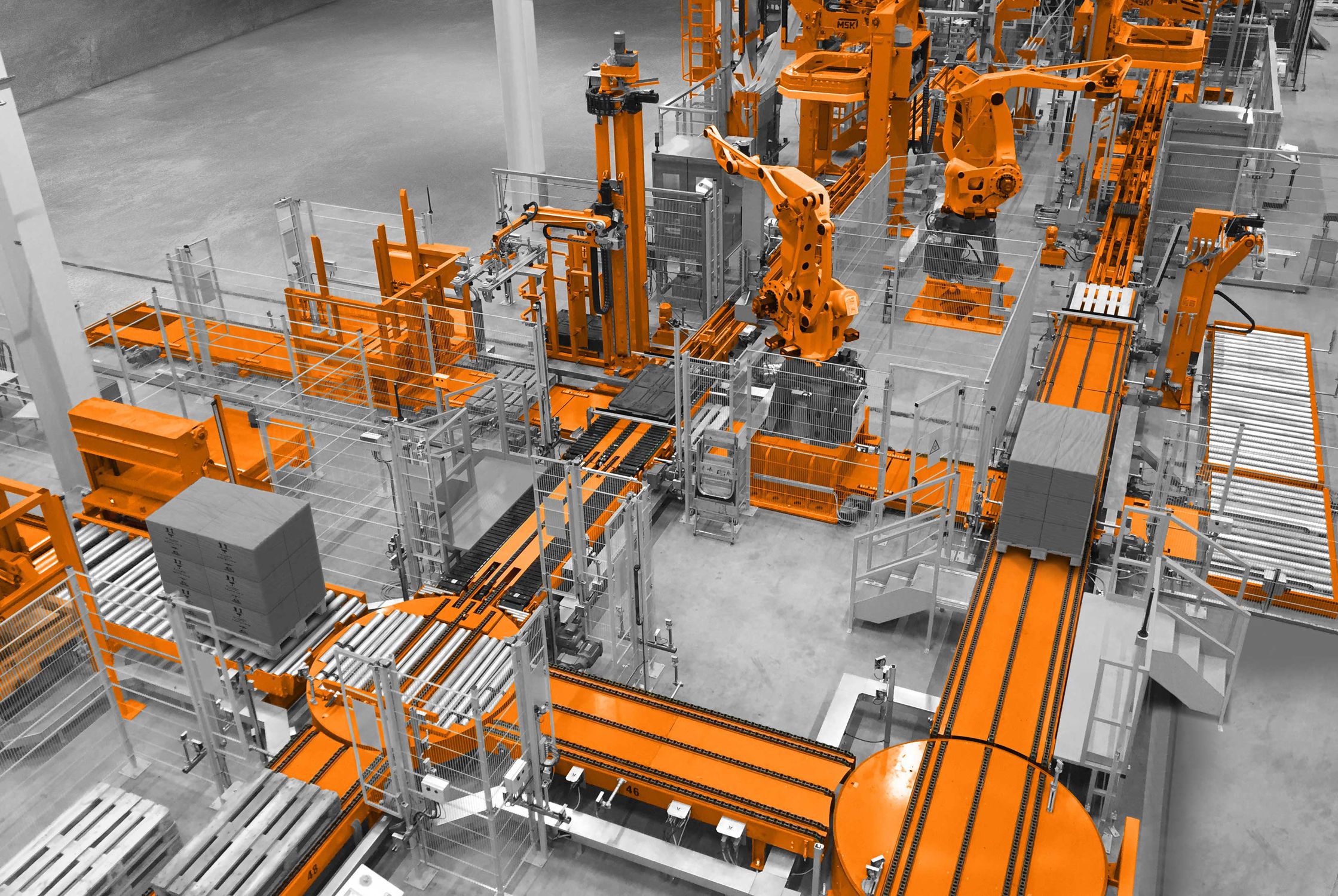 Automatic complete packaging line - MSK - for logistics / for building ...