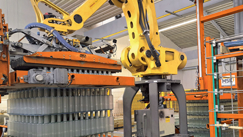 Robotic palletizer - Robotech - MSK - layer / for bottles / for glass ...