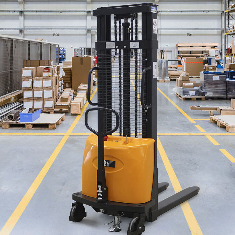 Semi-electric stacker truck - Royal - manual / walk-behind / transport