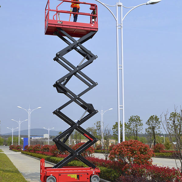 Wheeled scissor lift - (ZS)0407 - Royal - electric / indoor/outdoor