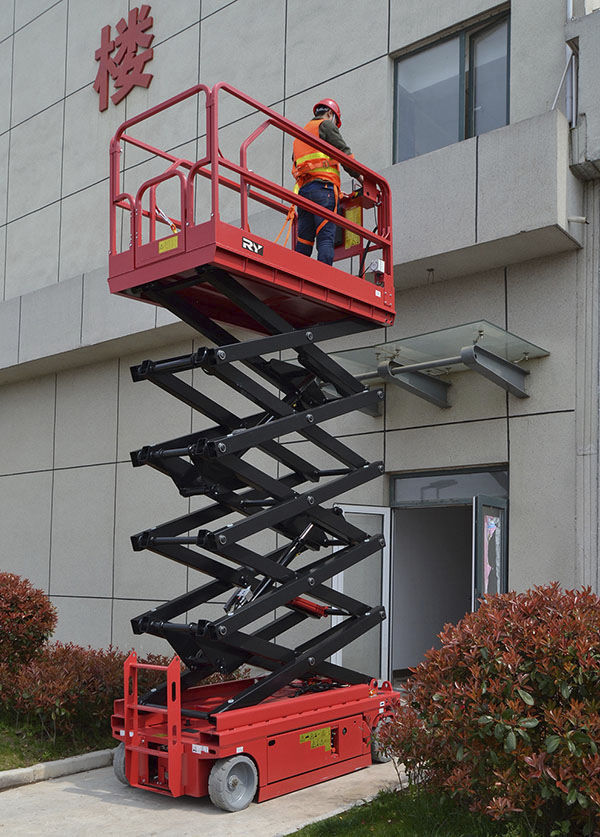 Wheeled scissor lift - (ZS)0812 - Royal - electric / indoor/outdoor ...